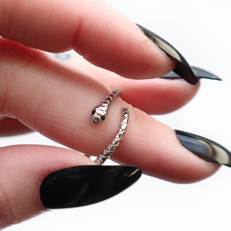 Silver Snake Ring - Etsy