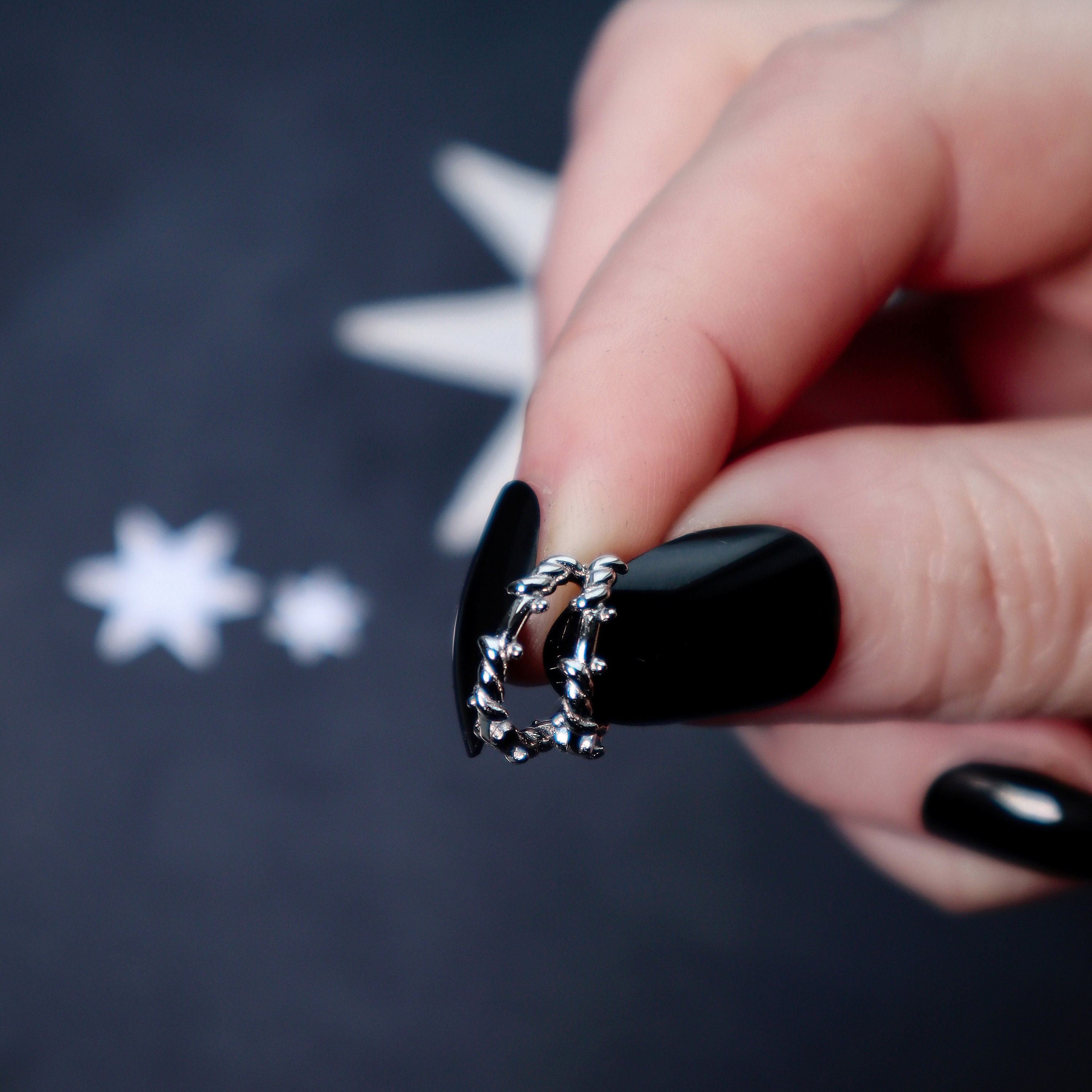 Barb Wire Earrings 925 Silver | Gothic Earrings | Barbwire Earrings ...