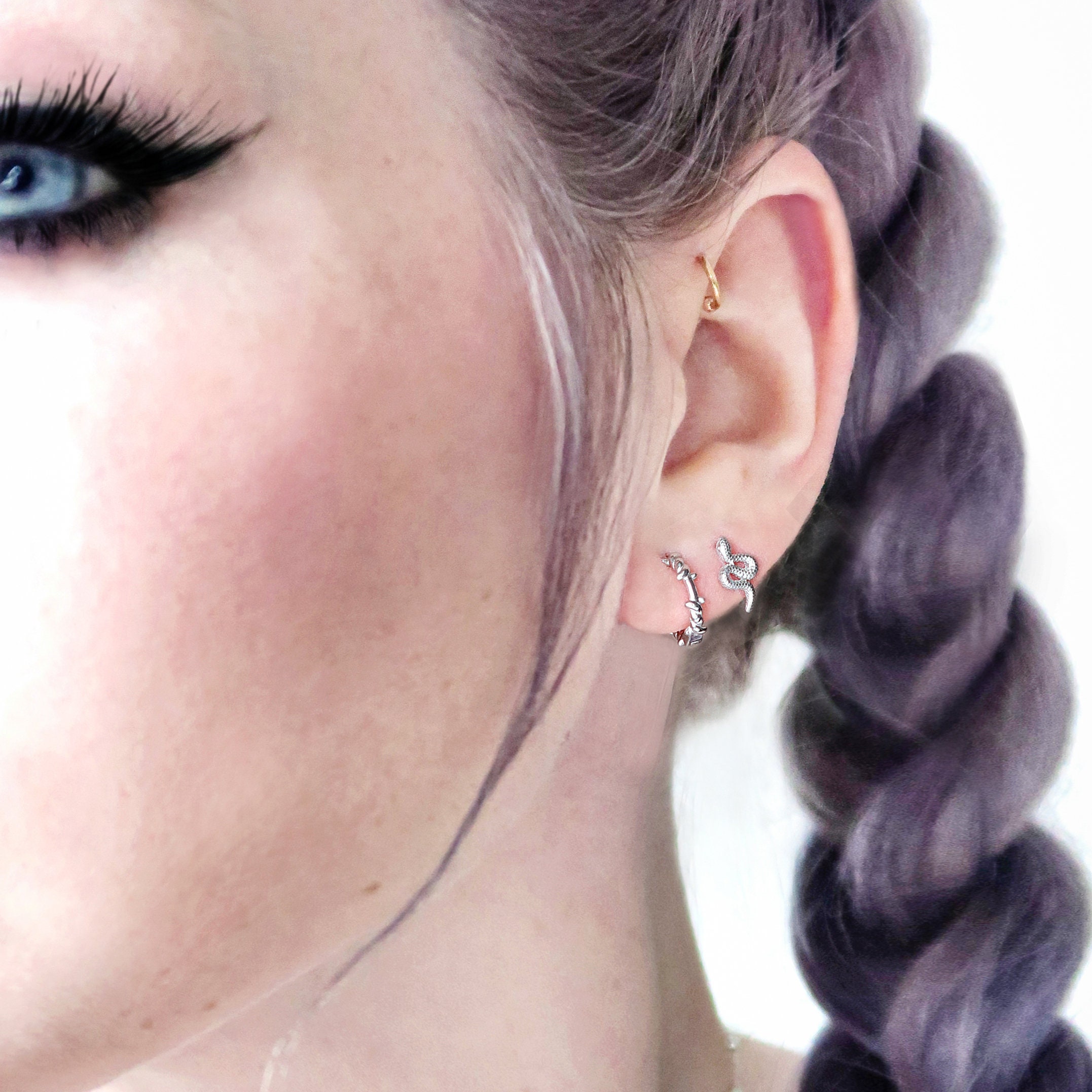 Barb Wire Earrings 925 Silver | Gothic Earrings | Barbwire Earrings ...