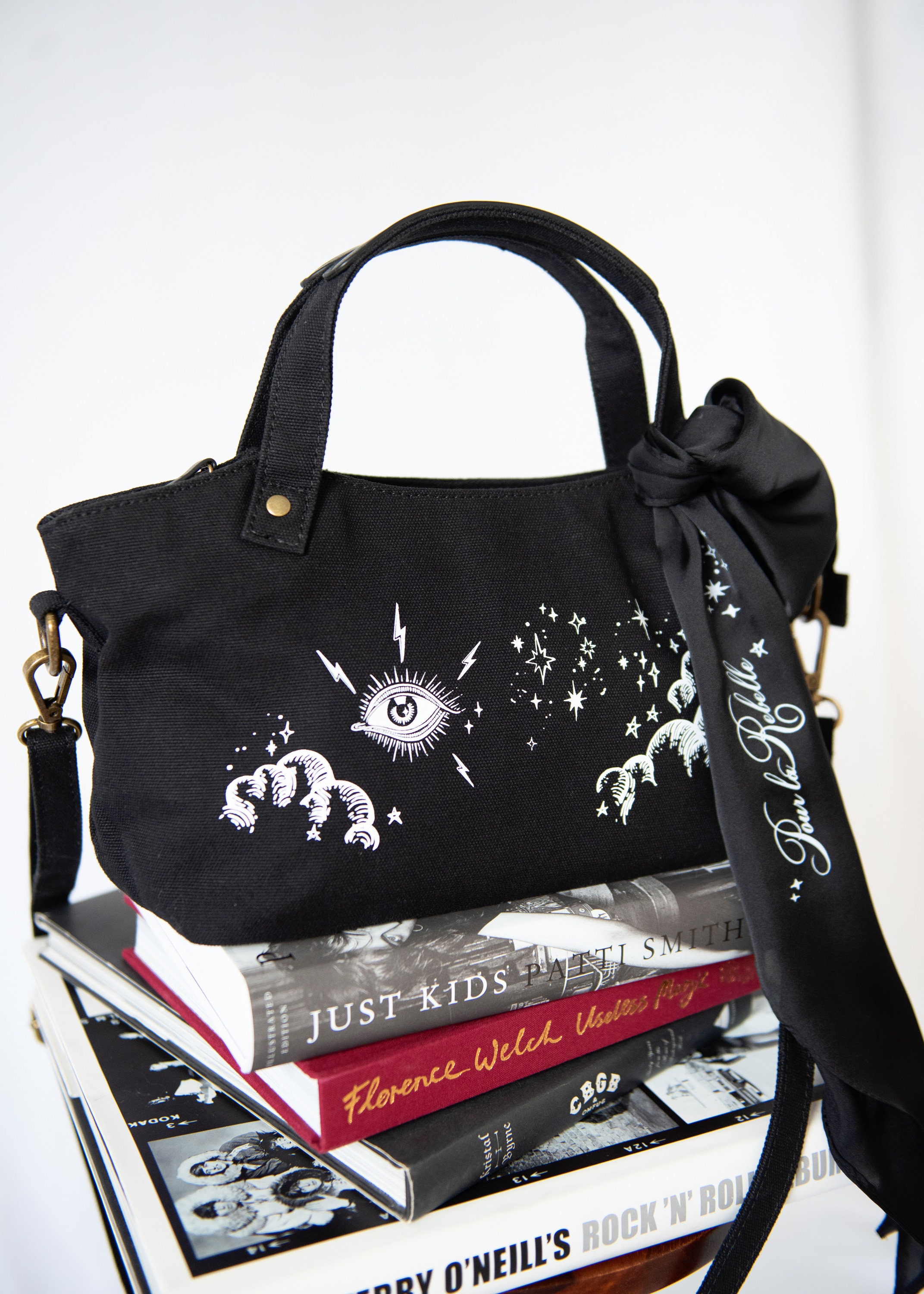 Gothic Purse Celestial Bag Evil Eye Purse Stars Canvas | Etsy