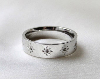 Stainless Steel Star Ring - Etsy