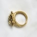 18K Gold Plated Rose Signet Ring - Etsy