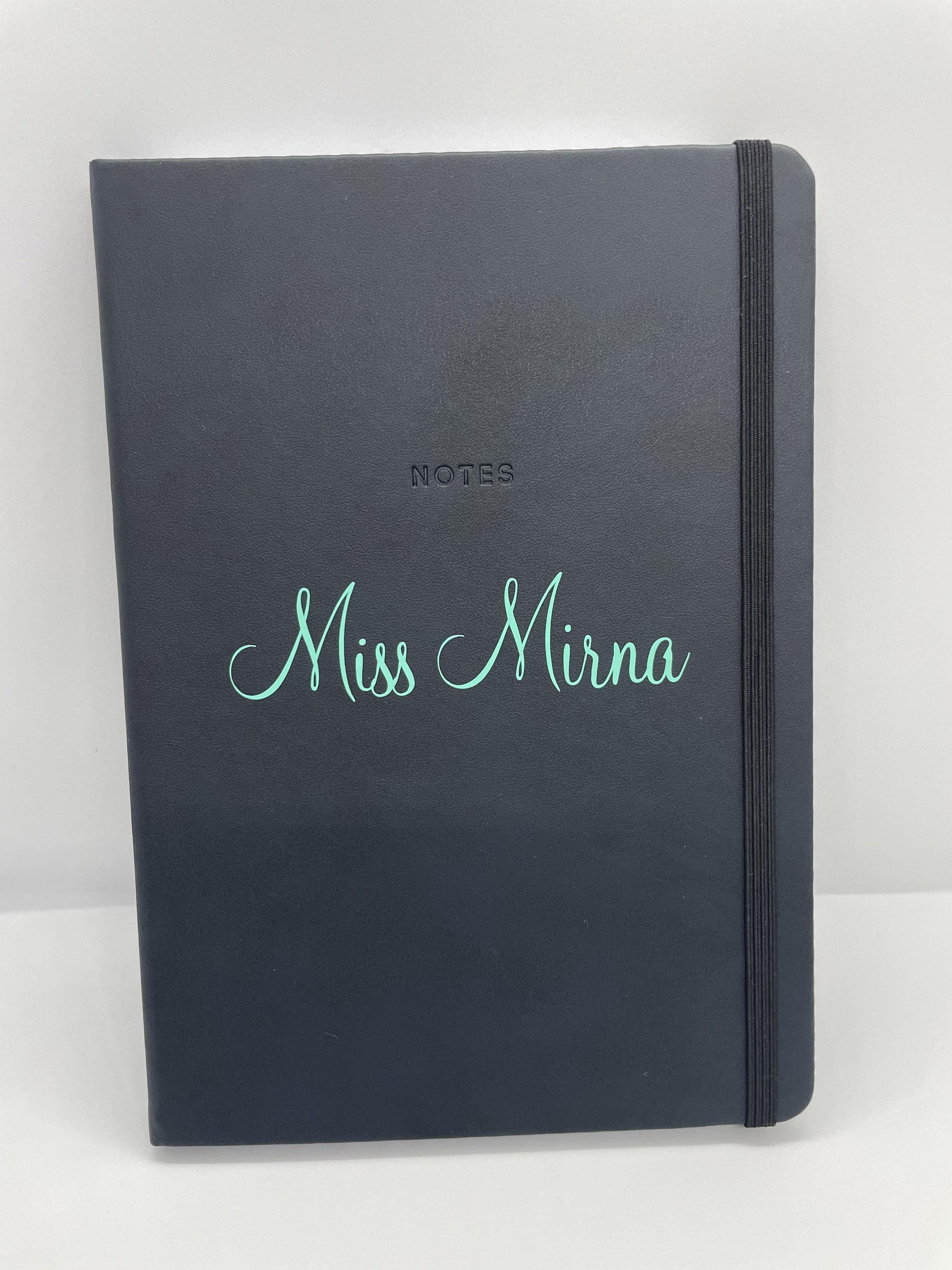 Personalised Diary/notebook Set with name black diary pink | Etsy