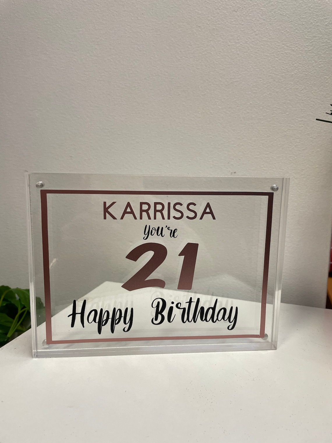 Custom Acrylic Milestone Birthday Plaque 18th 21st 30th | Etsy