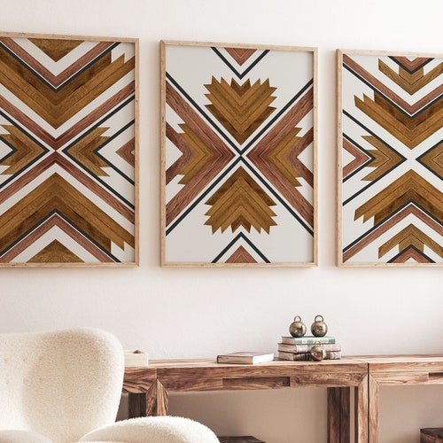 Aztec Gallery Wall Set Southwestern Decor Printable Set of - Etsy