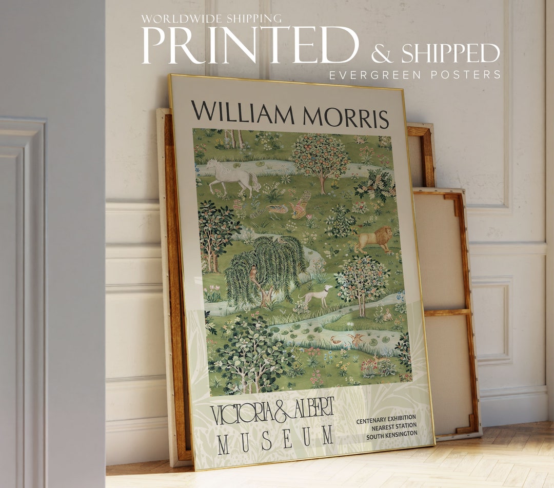 William Morris Exhibition Poster Morris Art Print Morris Museum Vintage ...