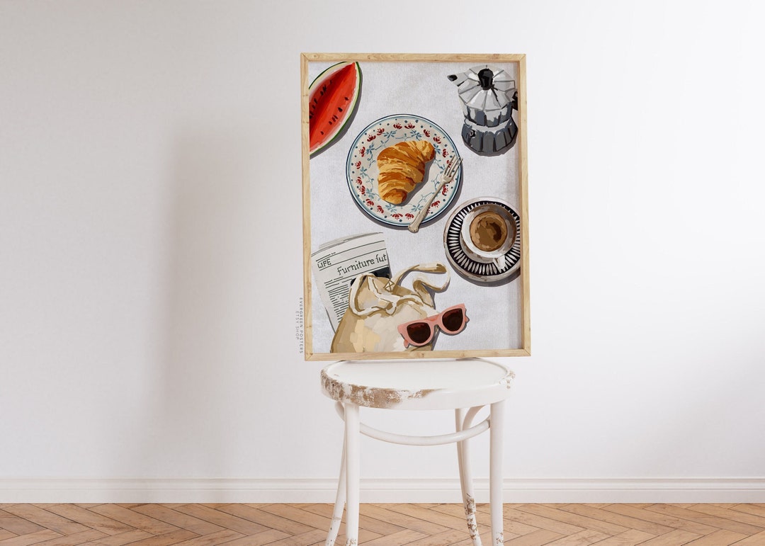 Large Size Breakfast Print Food & Drink Illustration - Etsy