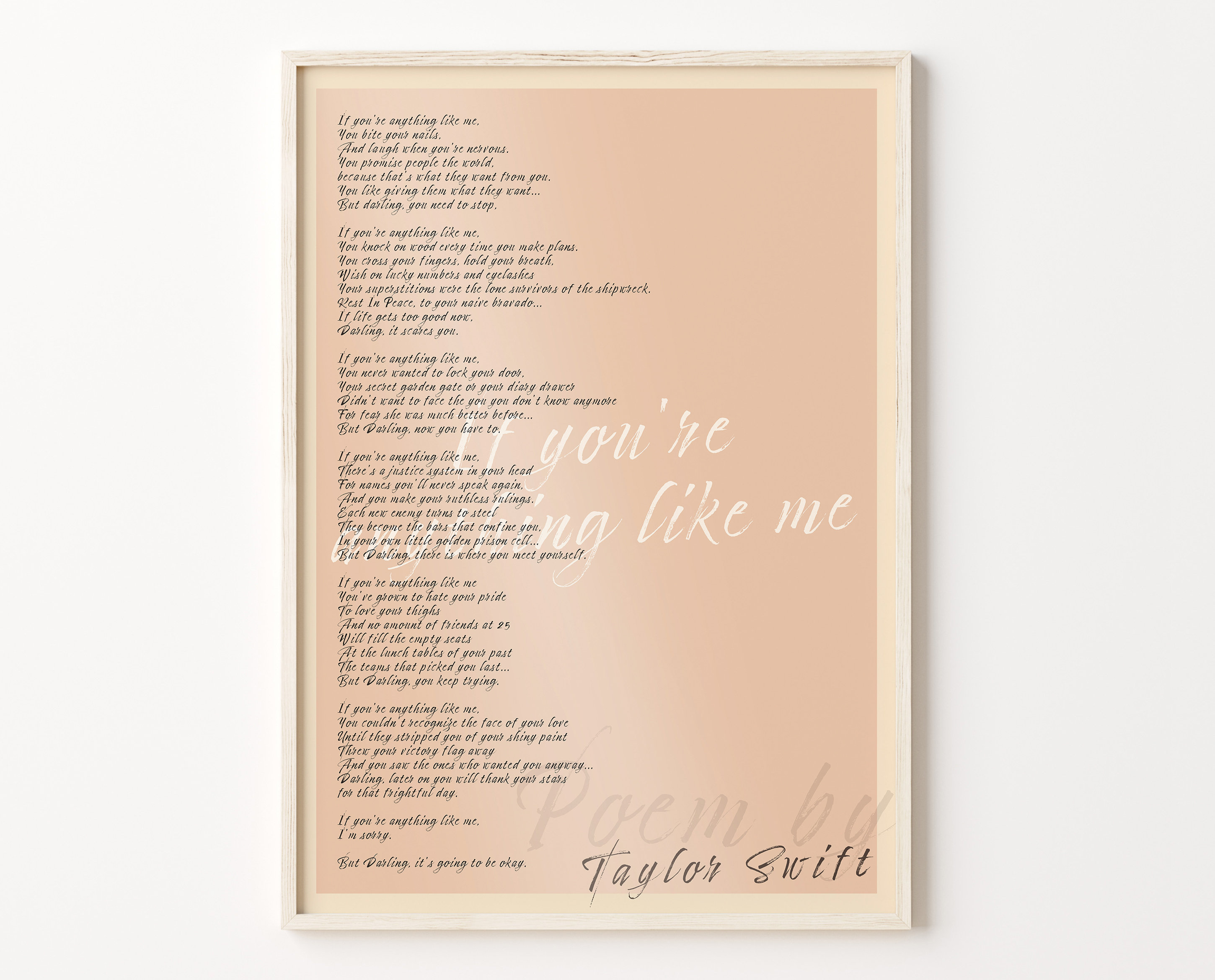 Set of 3 Taylor Swift Poem Digital Prints Taylor Swift Trick | Etsy