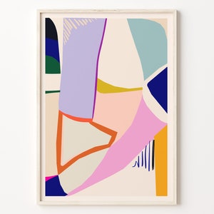 Printable Gallery Set of 3 Abstract Colorful Preppy Prints - Etsy Australia