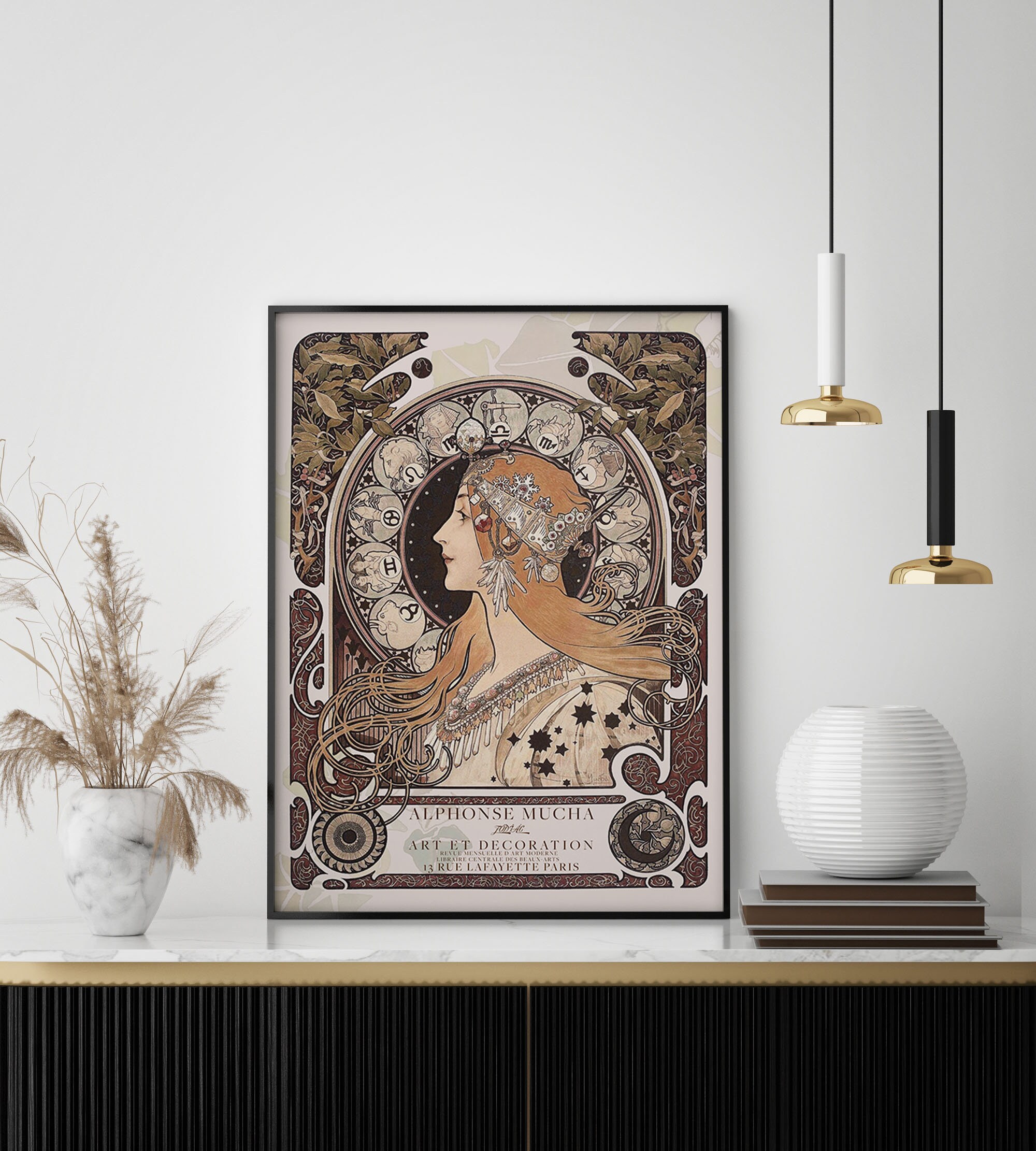 Alphonse Mucha Zodiac Print Vintage Printable Poster Mucha - Etsy