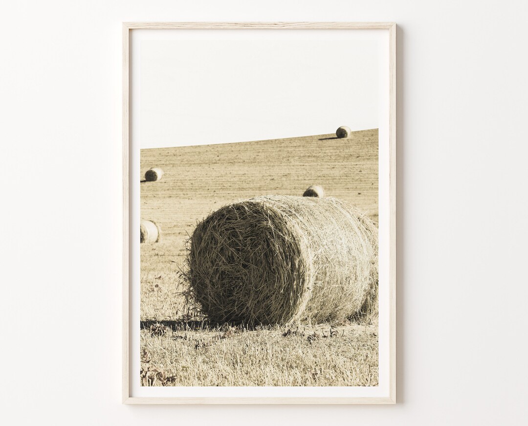 Hay Bales High Quality Print Farmhouse Printable Poster Hay Bales ...