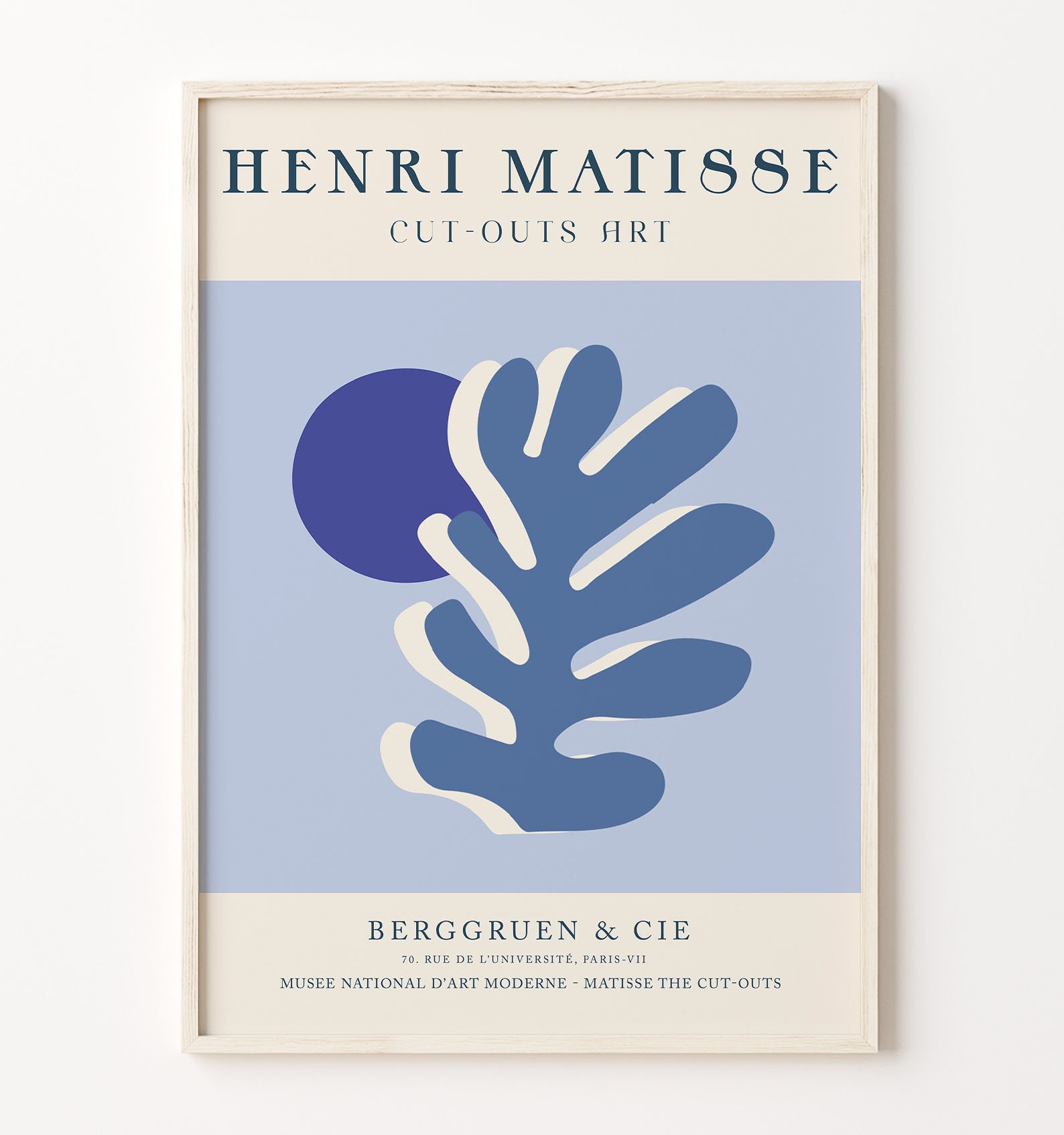 Set of 3 Henri Matisse Blue Exhibition High Quality Print | Etsy