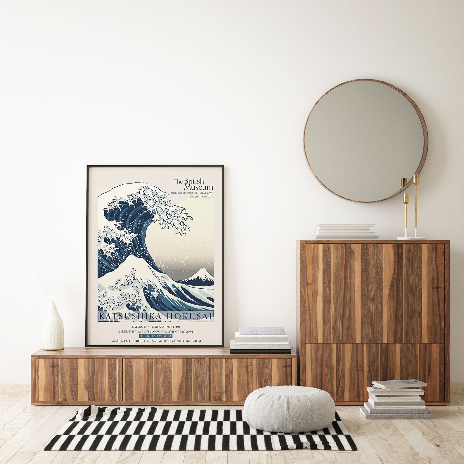 Large Size Hokusai the Great Wave Print Modern Exhibition | Etsy