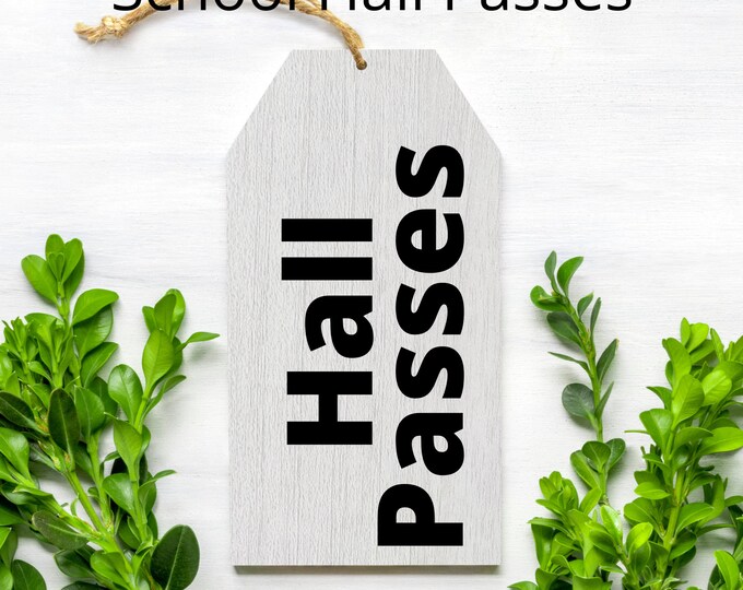 School Hall Passes, Bathroom, Office, Nurse, Library, Back to School ...