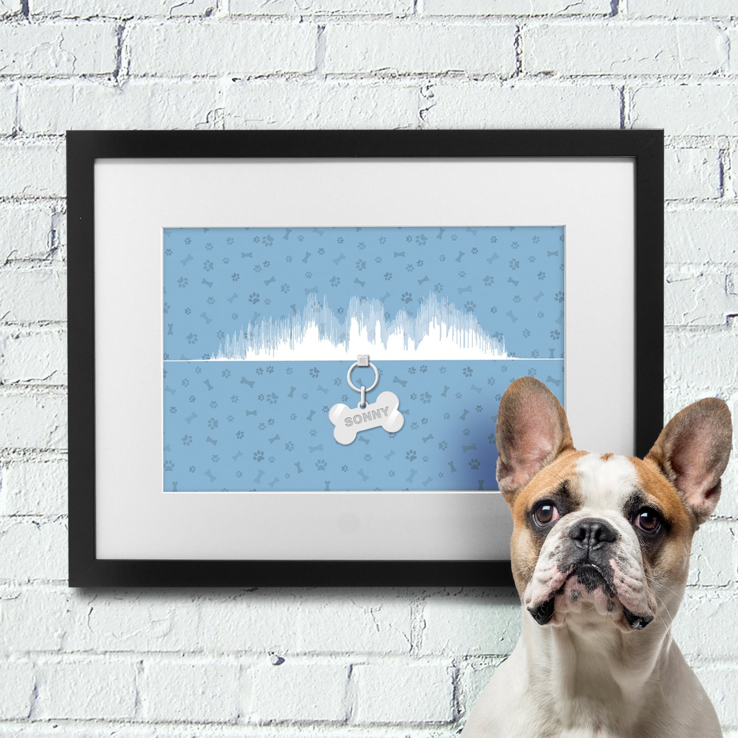 Dog Woof Sound Wave Art | Pet Art - Etsy UK