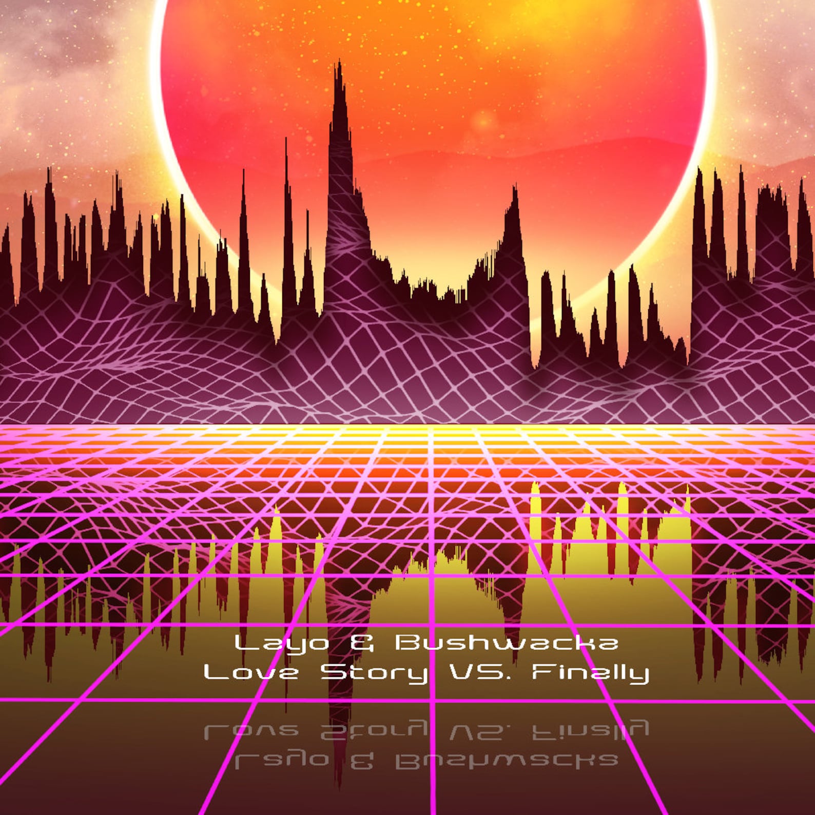 Synthwave Sound Wave Art Canvas | Etsy