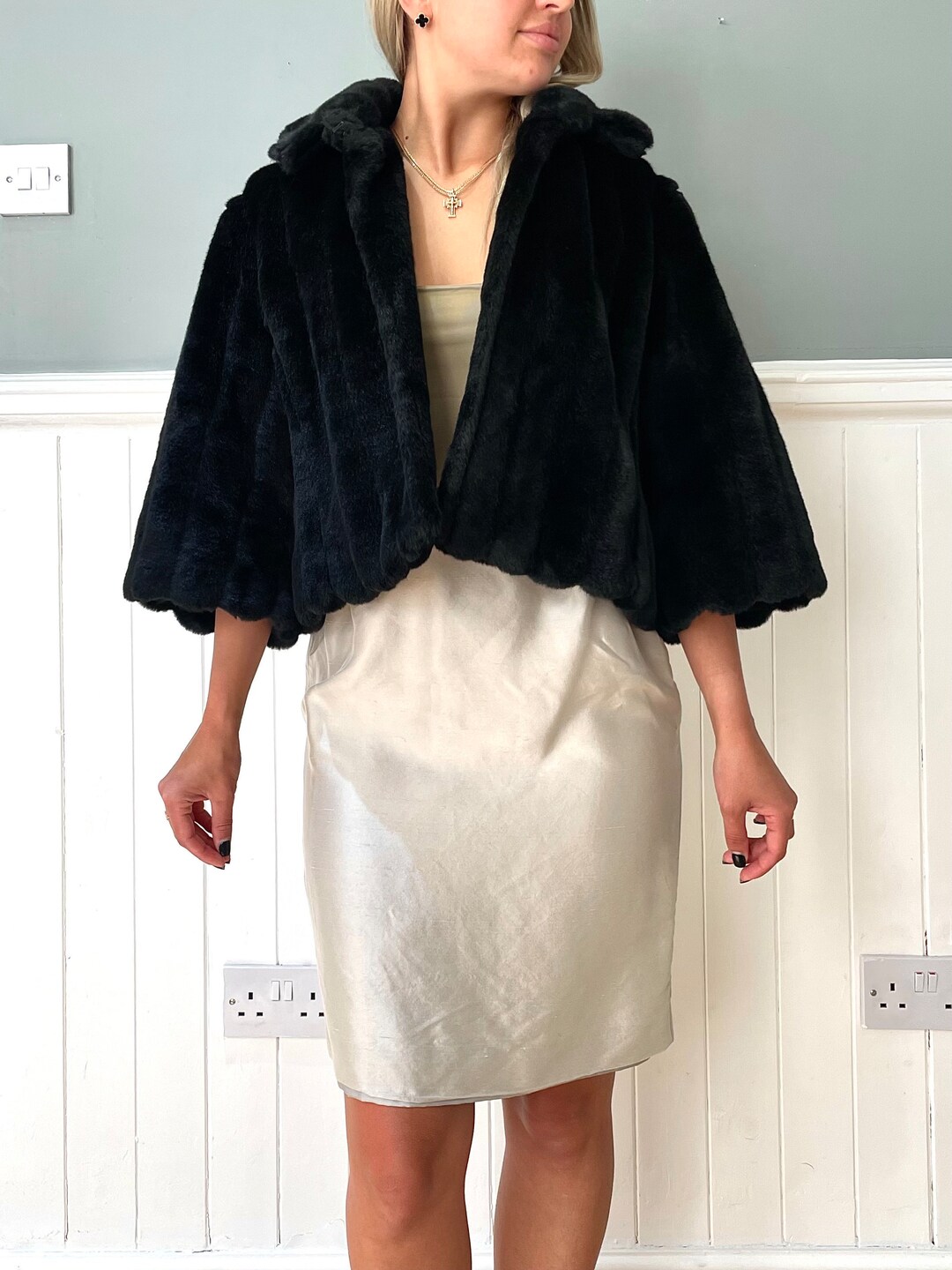 Vintage GAP Faux Mink Mini Fur Coat - Etsy