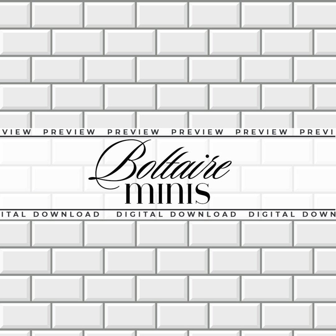 Dollhouse Tiles 1/12 Printable Download Porcelain White Subway Tiles ...