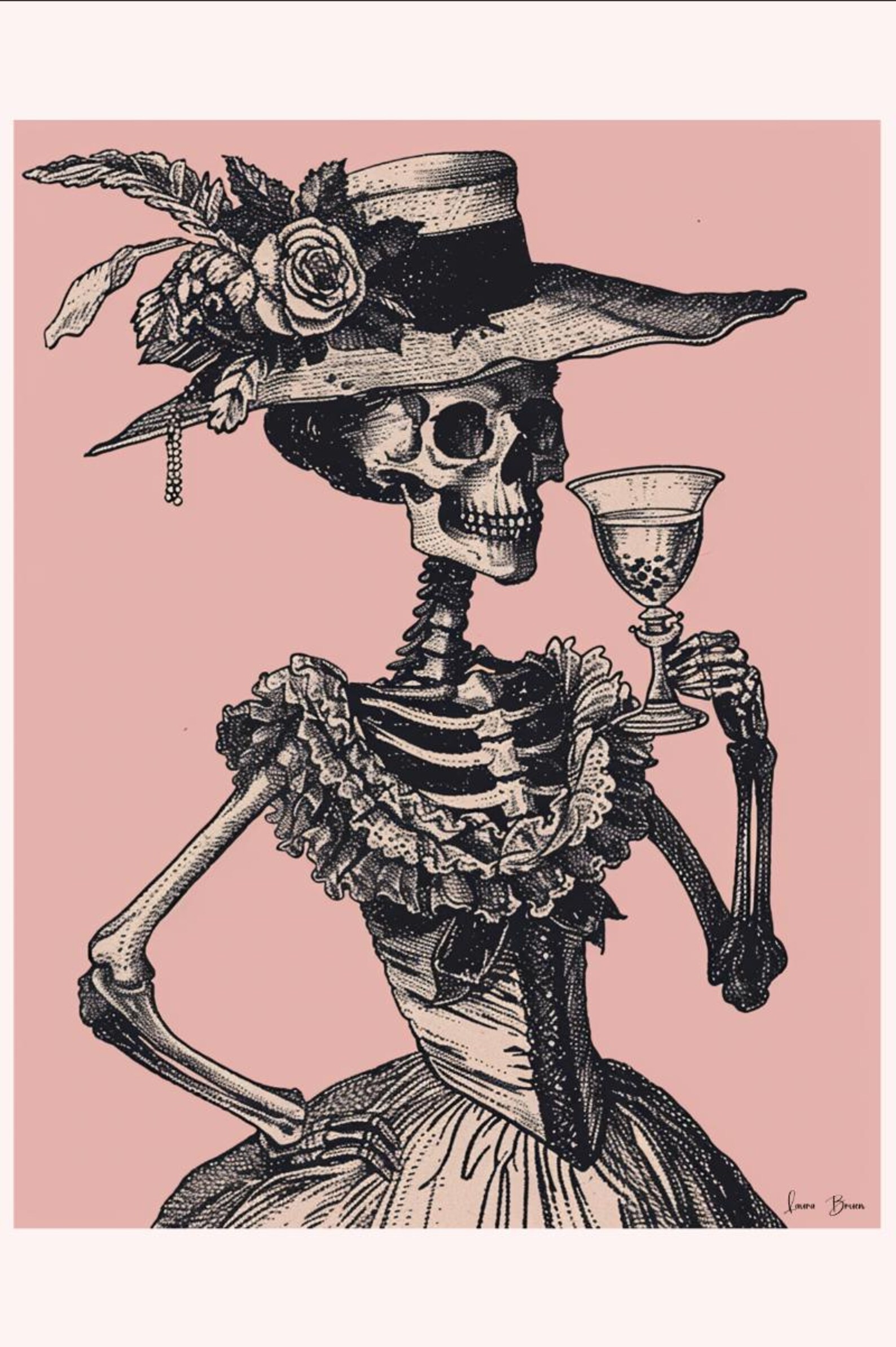 Victorian Skeleton Toasting - Etsy