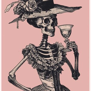 Victorian Skeleton Toasting - Etsy