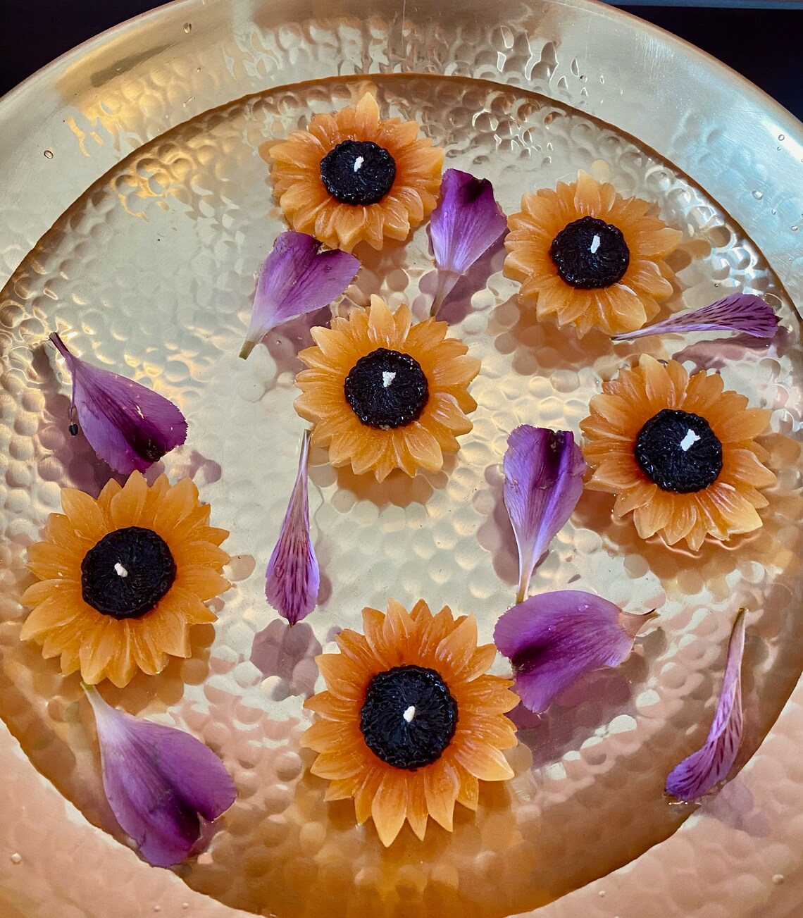 Sunflower Floating Candle | Floating Candle | Flower Candle | Fall ...