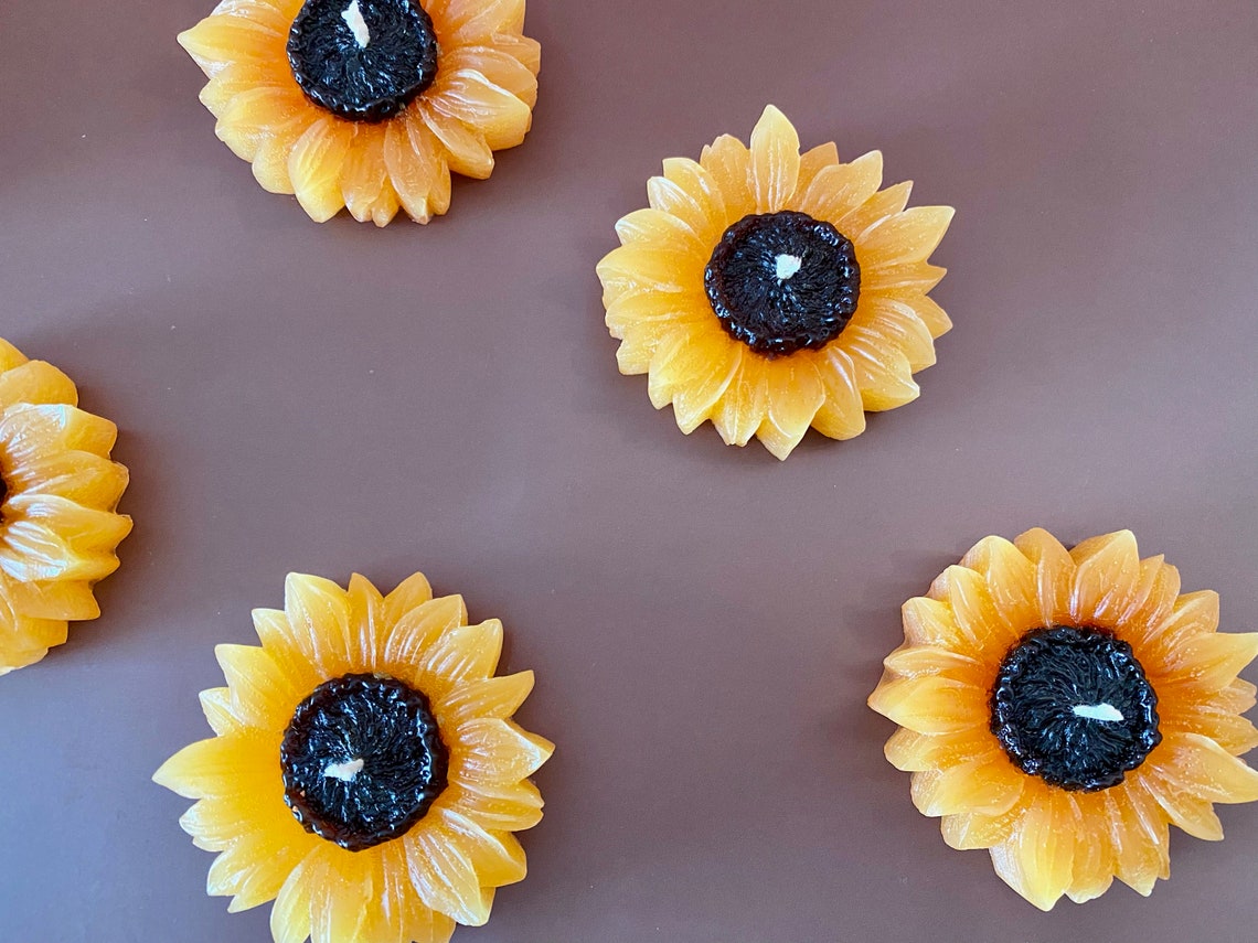 Sunflower Floating Candle | Floating Candle | Flower Candle | Fall ...
