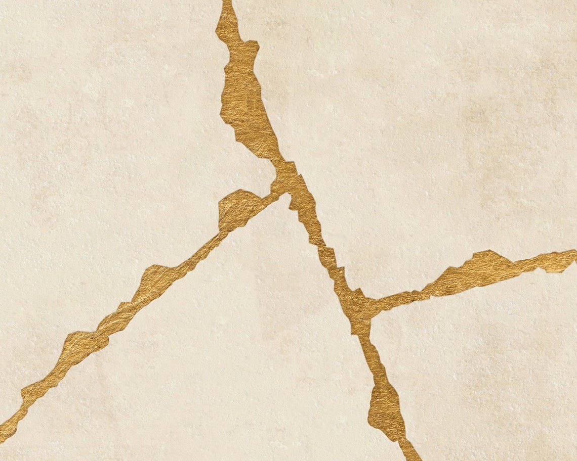 Kintsugi Japanese Minimalist Art Print No.2 Japandi Abstract | Etsy