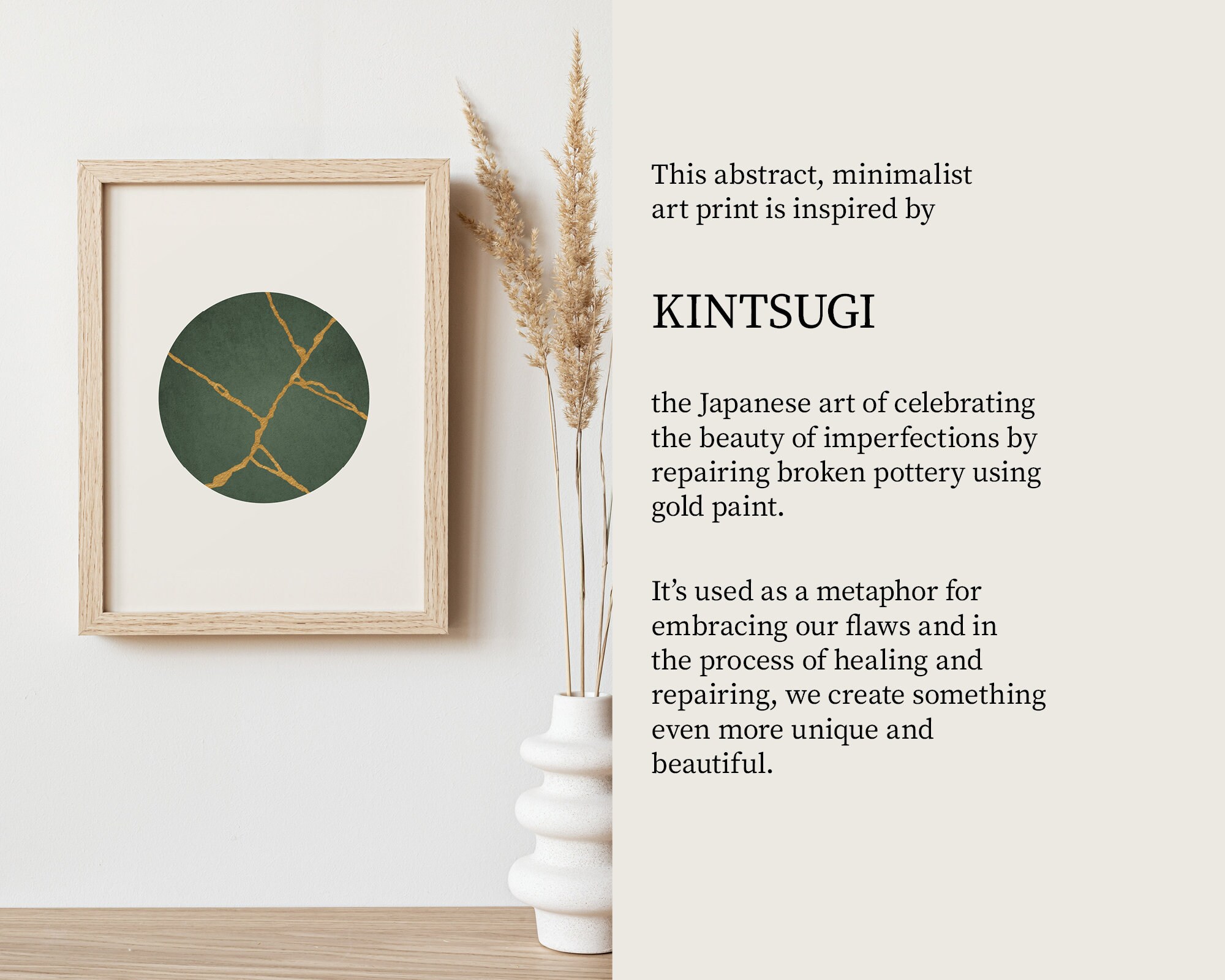 Kintsugi Printable Wall Art Minimalist Abstract Art Prints - Etsy