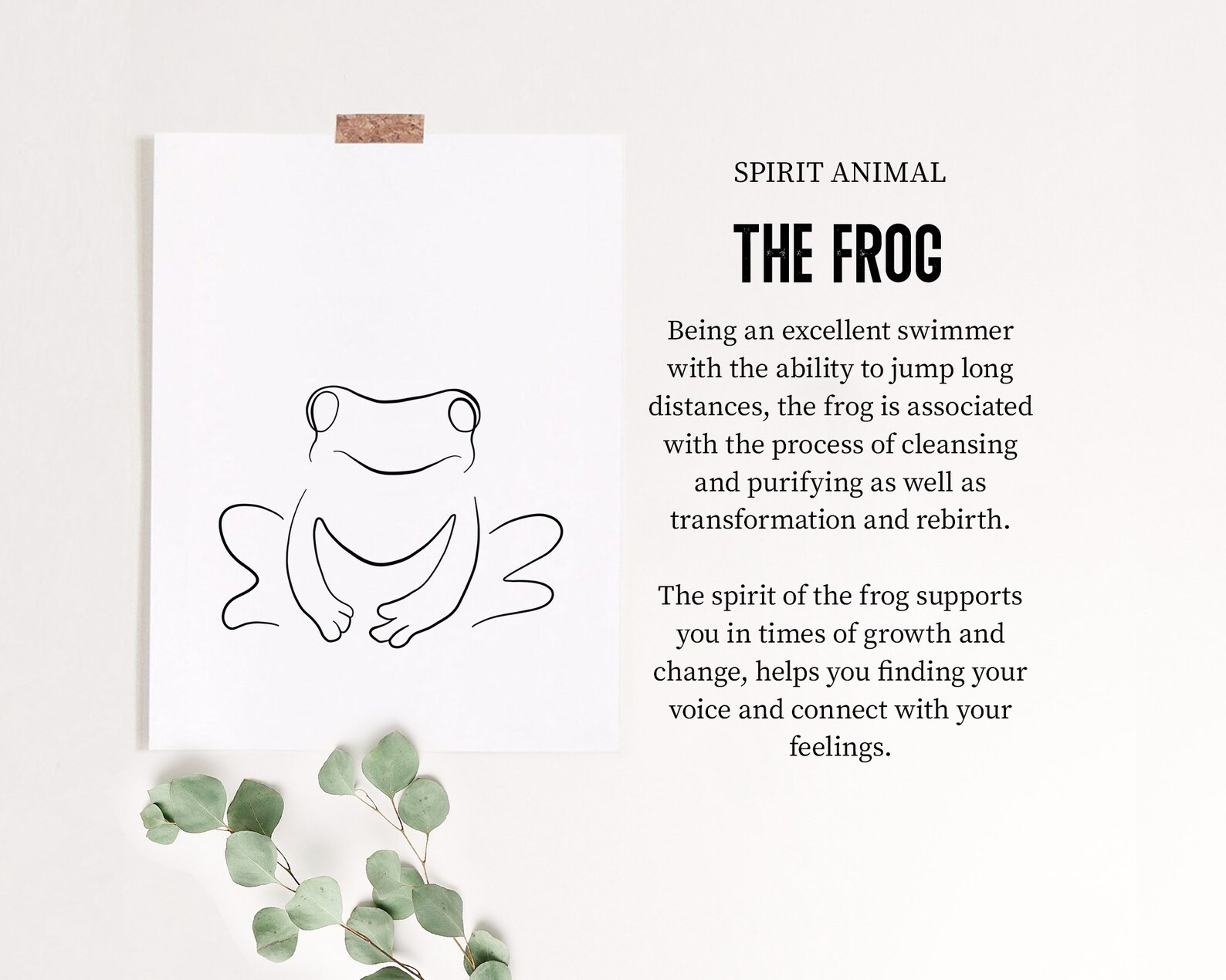 Frog Single Line Drawing, Printable Wall Art, Modern Line Art, Animal ...