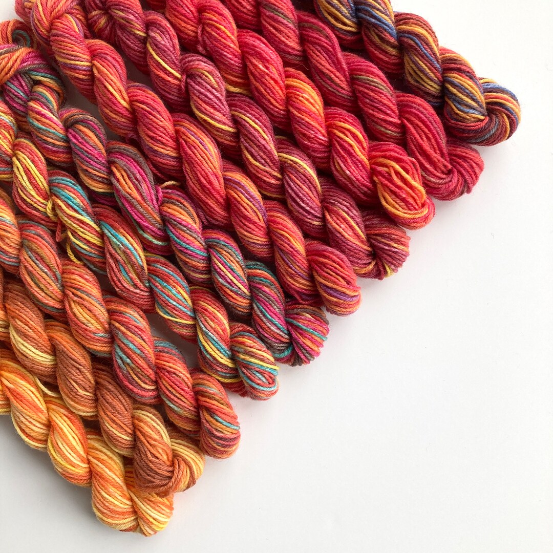 Scrappy Sock Yarn Set 10 X 10g 100g Mini Skein Set Scrappy Knitting ...