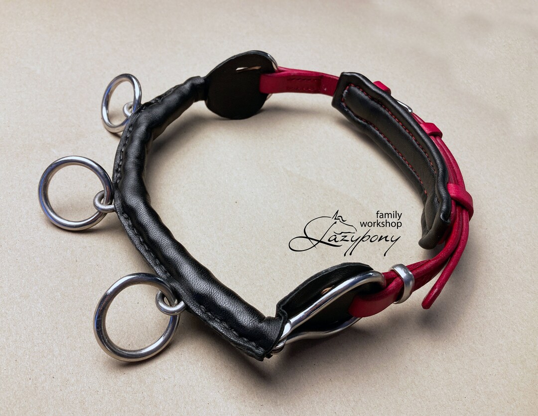 Noseband With Chain Lazypony, Handcrafted Cavesson With Chain, Metal ...