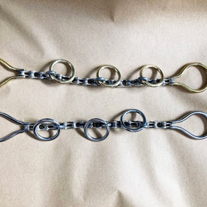 Noseband With Chain Lazypony, Handcrafted Cavesson With Chain, Metal ...