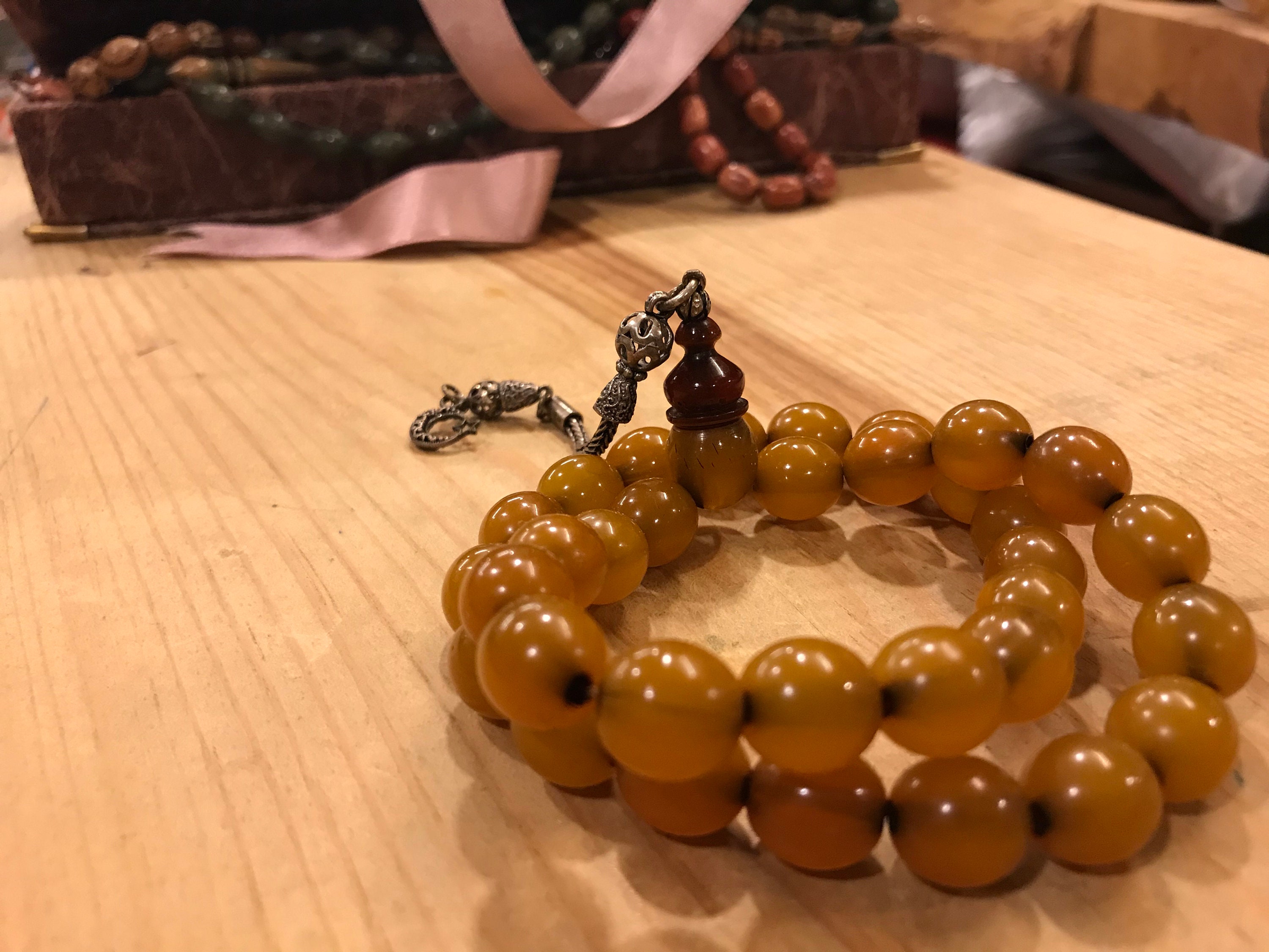 German Rod Material Crimping Amber, Old Colored Mass Rod, çubuk Malzeme ...