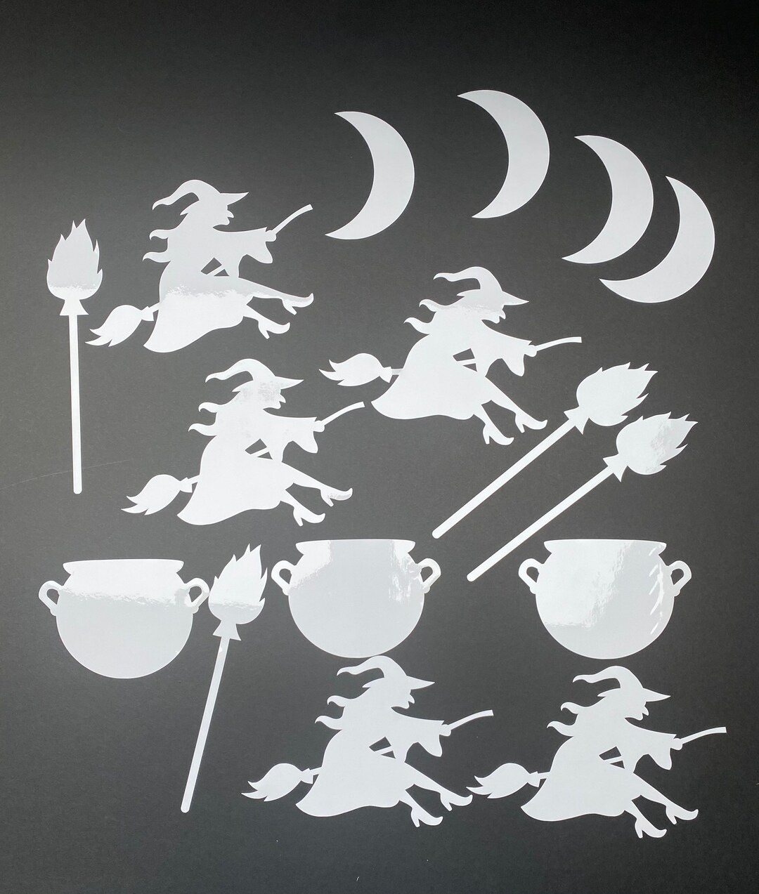Witches Window Sticker Display- Reusable Window Stickers, Halloween ...