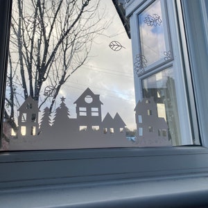 Large Christmas House Window Sticker Set - Etsy