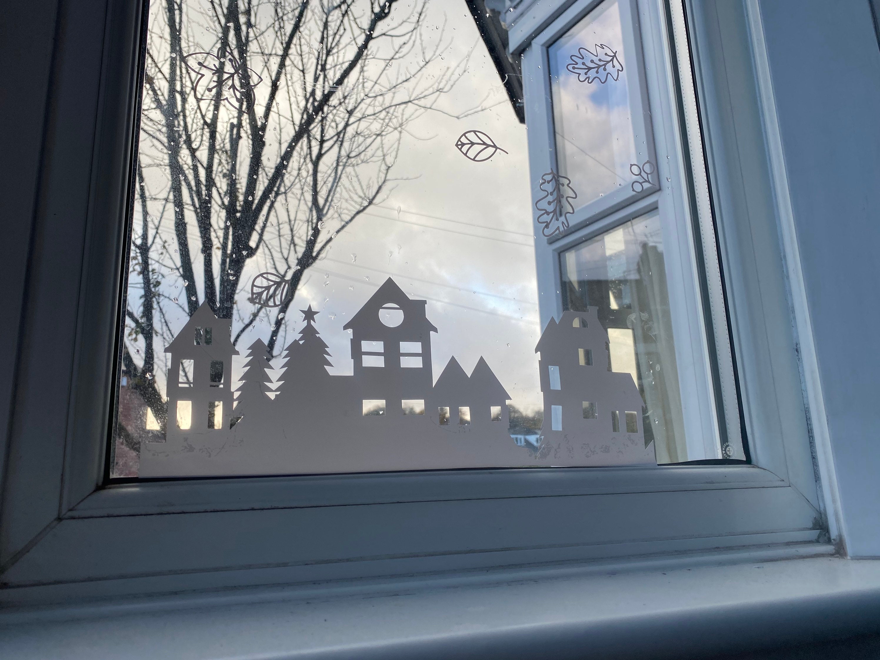 Large Christmas House Window Sticker Set - Etsy Canada