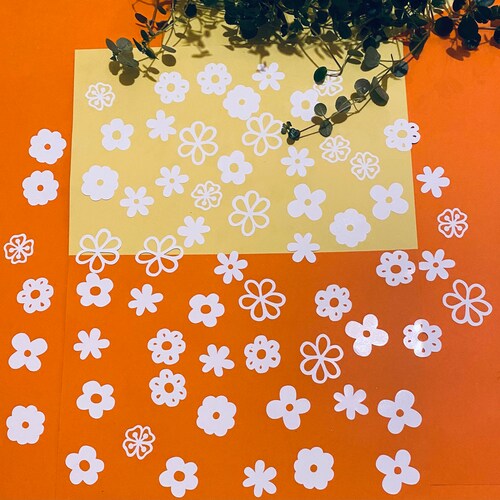 Flower Pots Window Stickers 10 Individual Colourful Flowers | Etsy