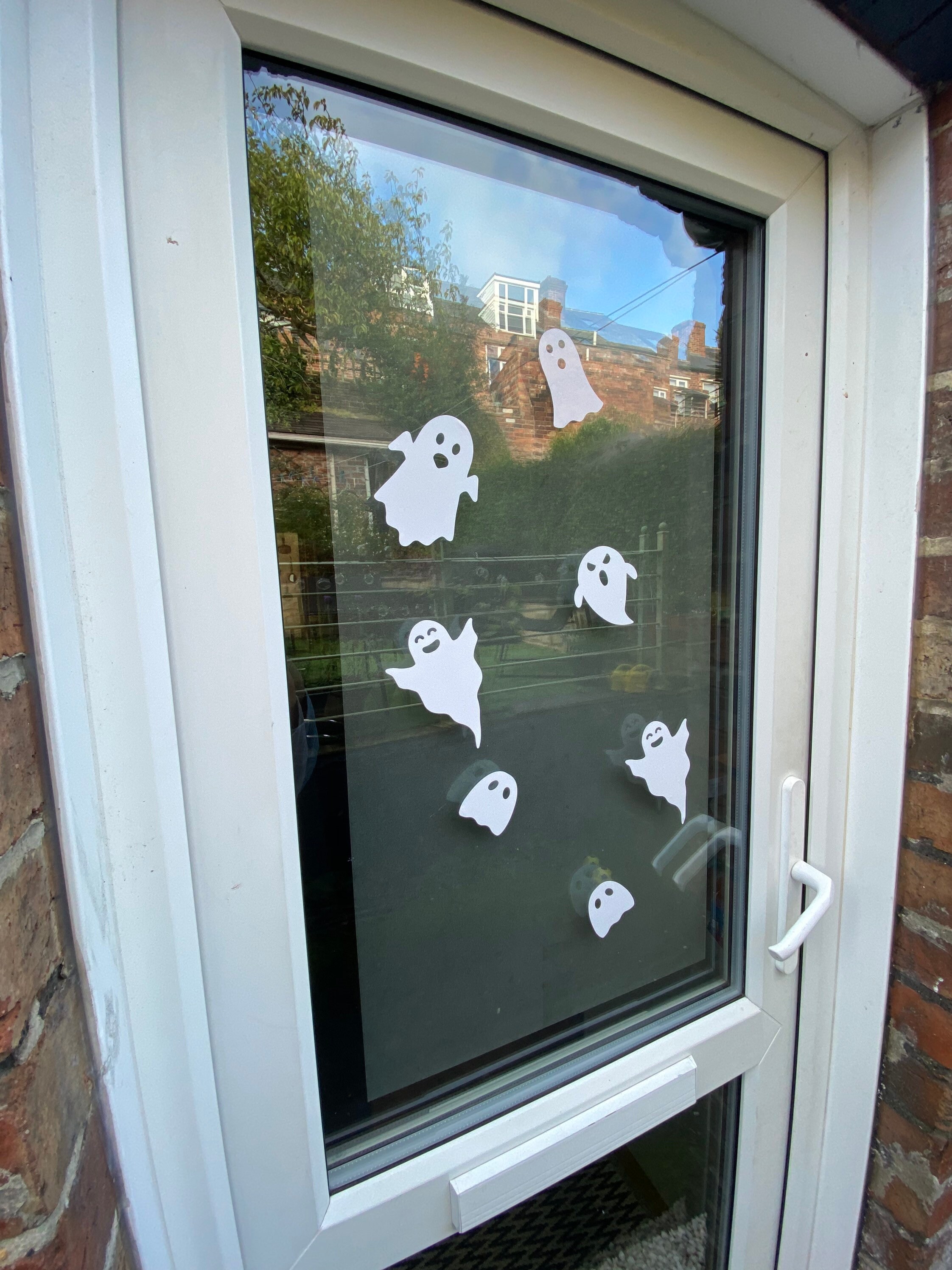 Halloween Ghost Window Decals Halloween decorations fall | Etsy