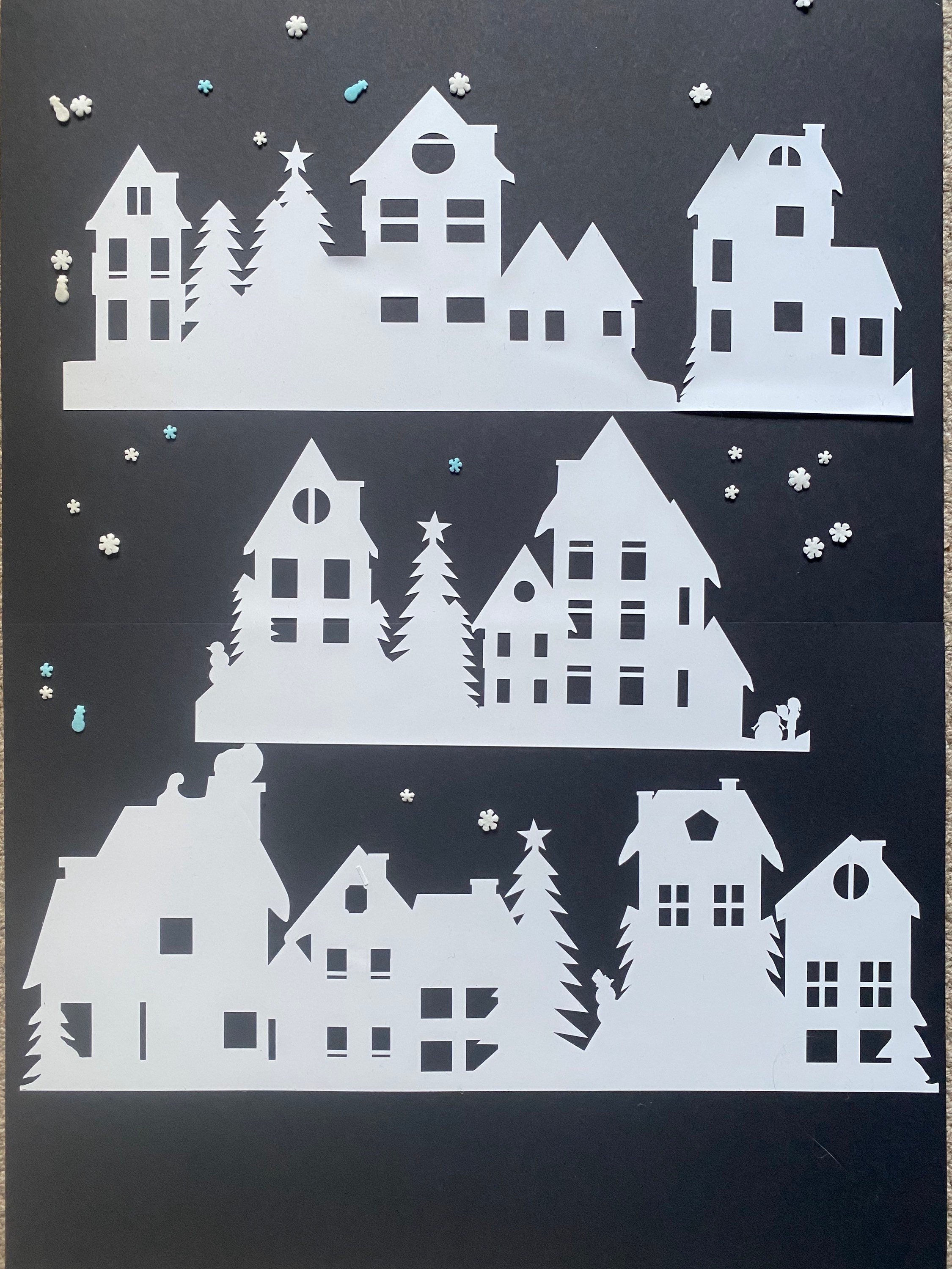 Large Christmas House Window Sticker Set - Etsy Canada