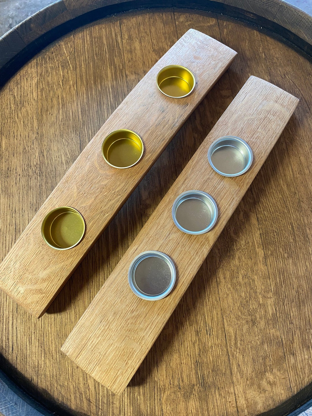 Barrel Stave Candle Holders - Etsy