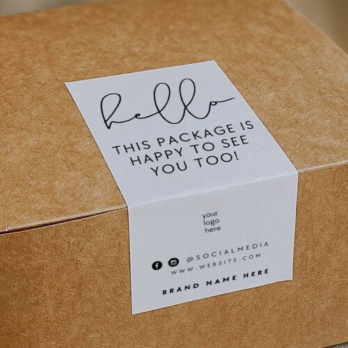 Editable Box Seal Label Box Sticker Template Box Packaging - Etsy