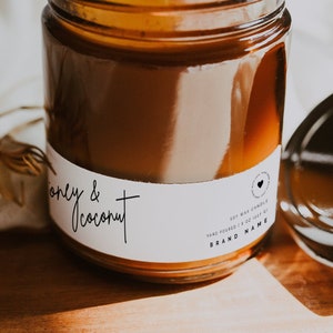 Thin Candle Label Templates Editable Candle Tin Label Script - Etsy