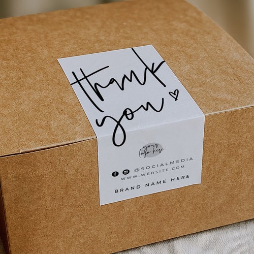 Box Label Template Editable Packaging Labels Order Packaging - Etsy