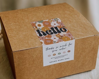 Groovy Sticker Template - Etsy