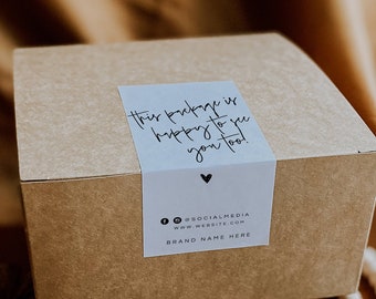 Box Label Template, Editable Packaging Labels, Order Packaging Stickers ...