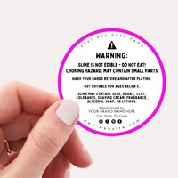 EDITABLE Slime Warning Standard Labels / Avery Standard Size Template ...