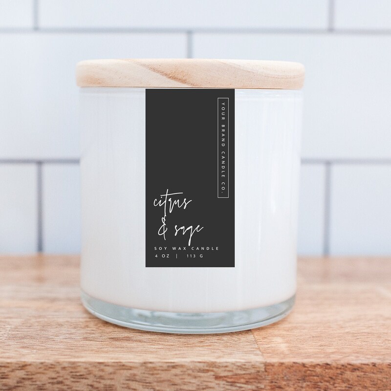 Vertical Candle Label - Etsy