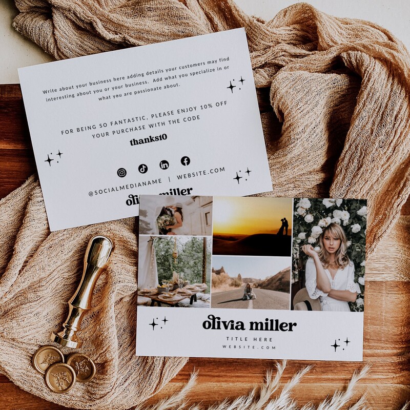 Promo Card Template - Etsy