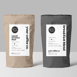 Editable Pouch Label Template, Coffee Tea Pouch Labels, Beauty ...