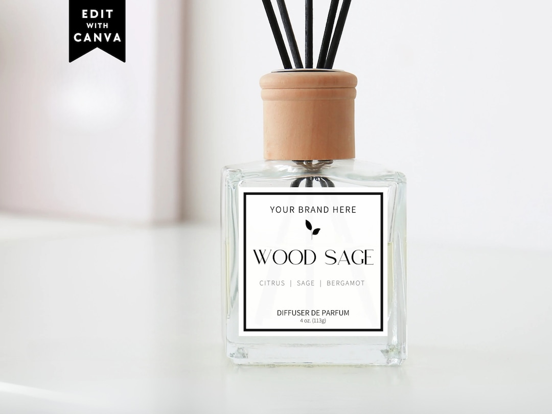 Reed Diffuser Label Template, Editable Product Label Template, DIY ...